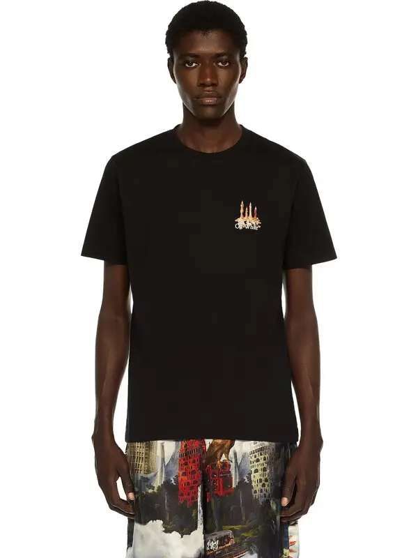 Off-White Building Arrow Slim Logo T-shirt - Black