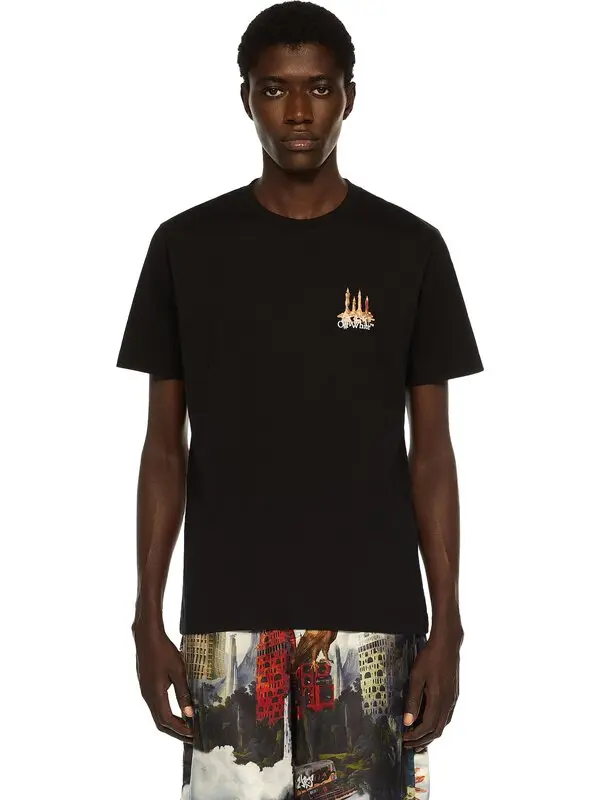 Off-White Building Arrow Slim Logo T-shirt - Black