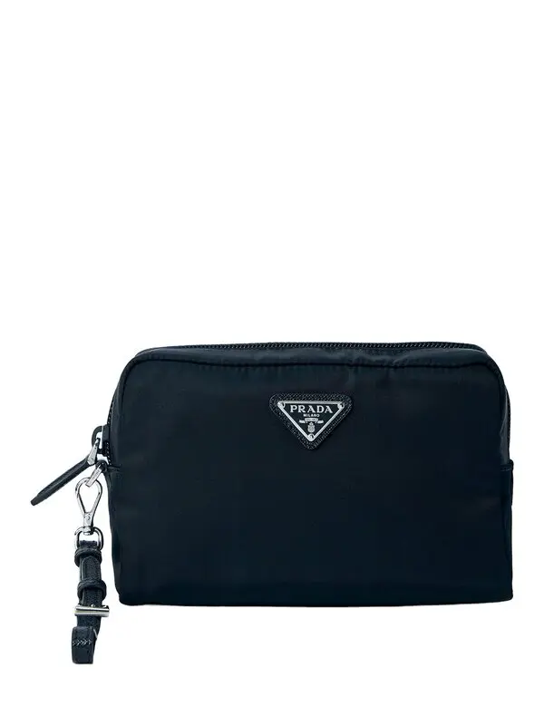Prada Compact Nylon Pouch - Black