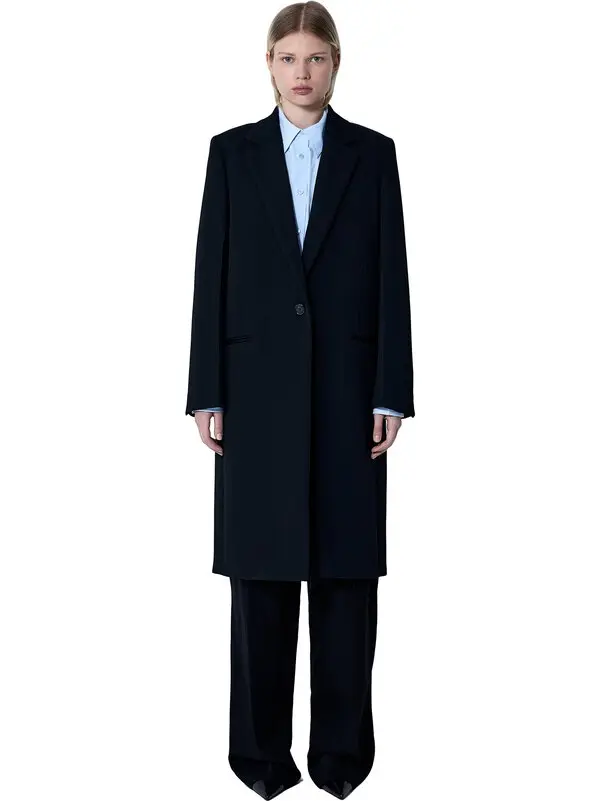 TOTEME Classic Tailored Wool-blend Coat - Black