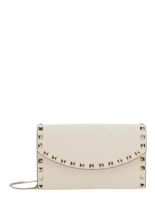 Valentino Garavani Leather Crossbody Bag With Rockstud Details - Multicolor