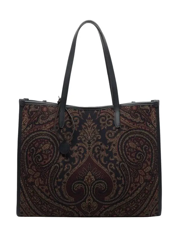 Etro Paisley Print Tote Bag - Black