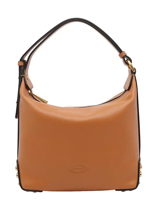TOD'S Mini Leather Metal Dots Bag - Brown