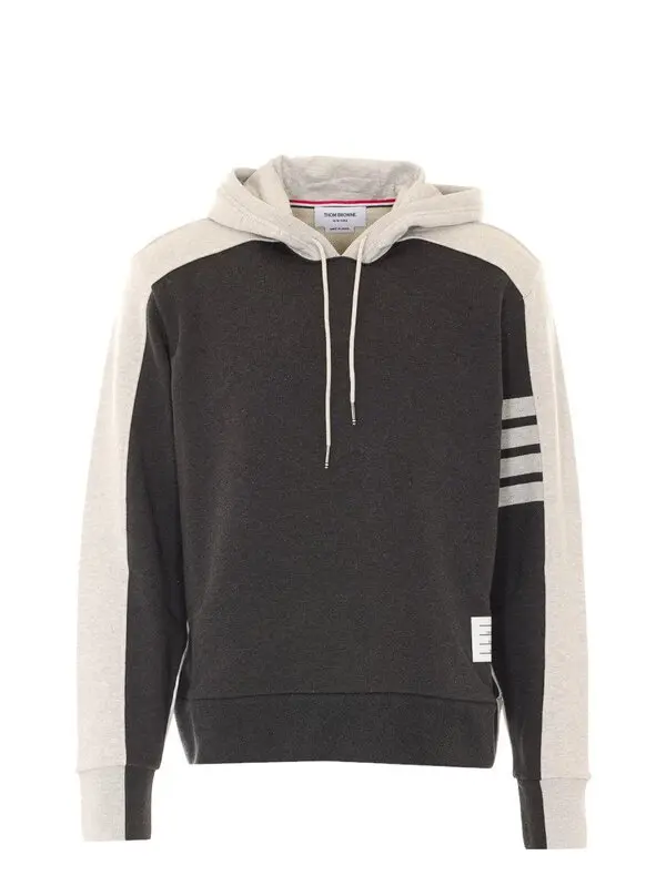 Thom Browne Logo Hoodie - Gray