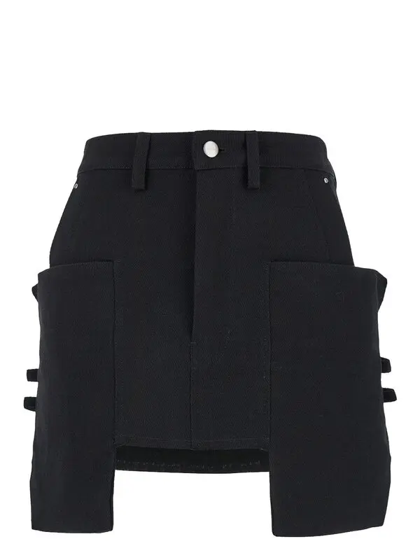 Rick Owens Stefan Black Wool Mini-skirt - Multicolor