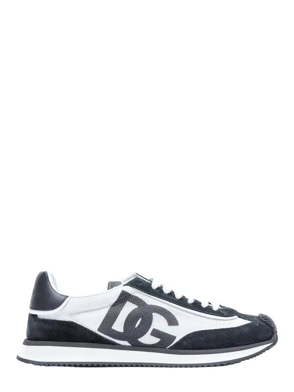 Dolce & Gabbana Dg Logo Lace-up Sneakers - Black
