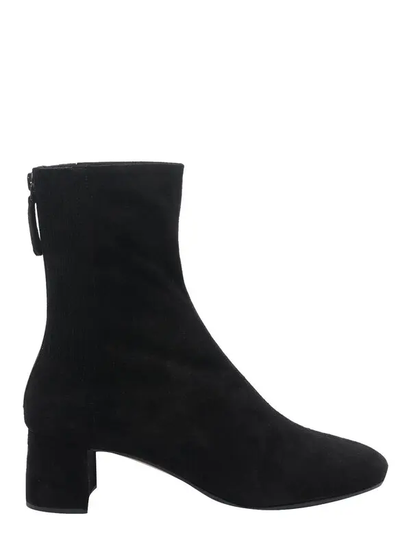 AQUAZZURA Saint Honoré Suede Pump Booties - Black