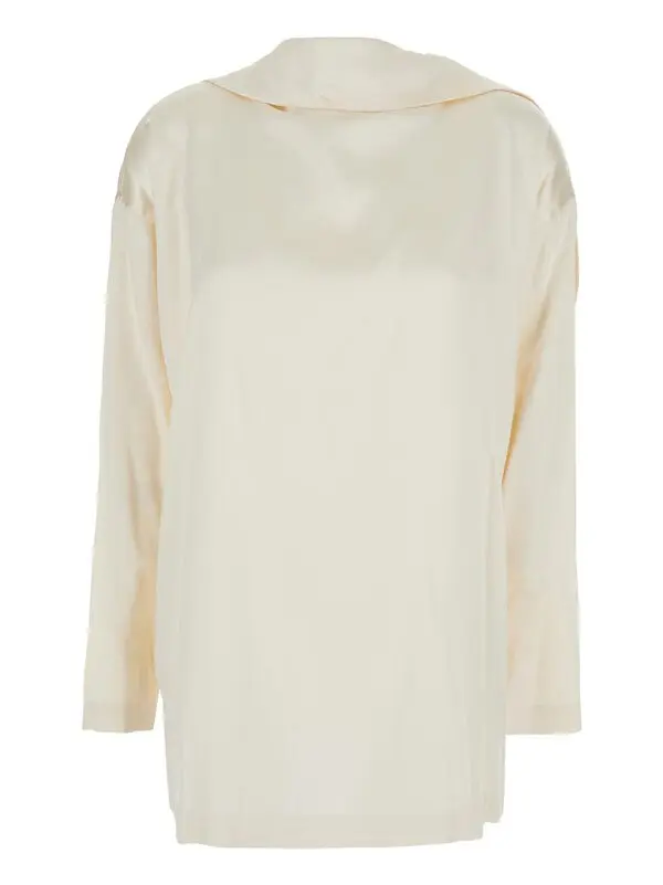 Phoebe Philo Stretch Silk High Neck Blouse - Multicolor