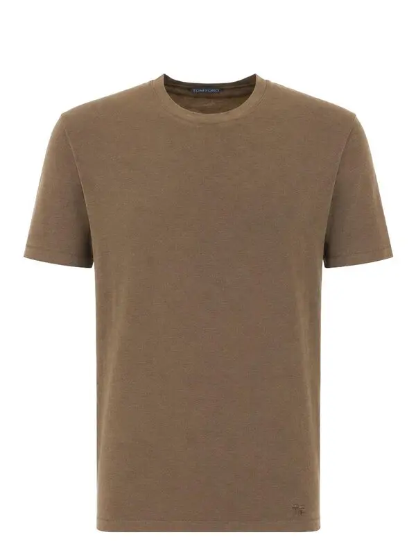 TOM FORD Lyocell And Cotton T-shirt - Green