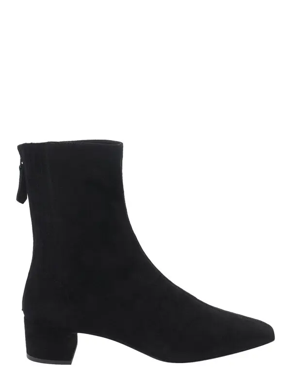 AQUAZZURA Saint Honoré Suede Block Heel Booties - Black