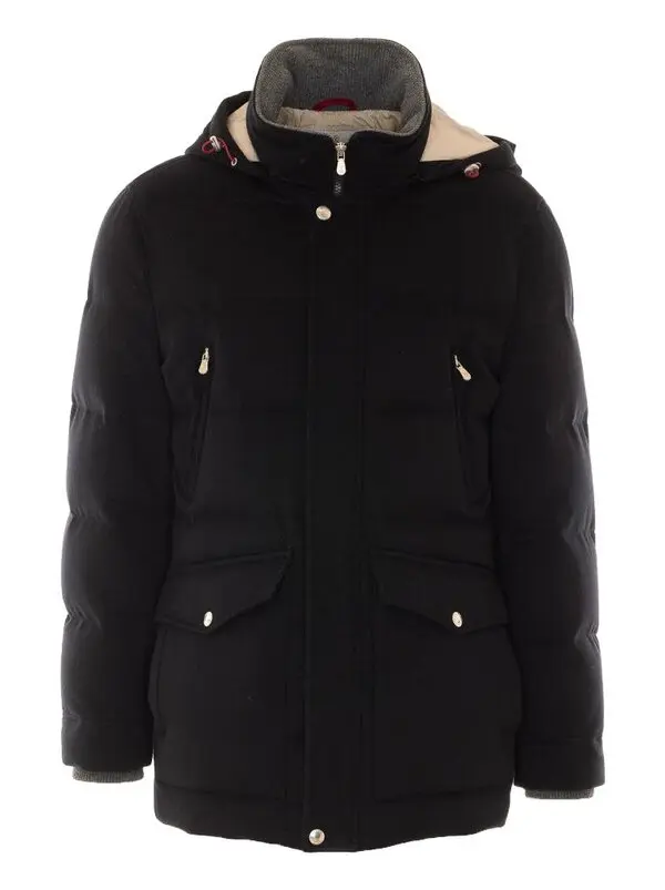 Brunello Cucinelli Detachable Hood Parka - Black
