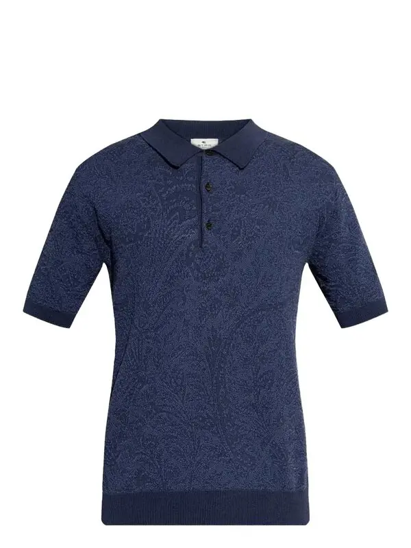 Etro Paisley Button-up Polo - Blue
