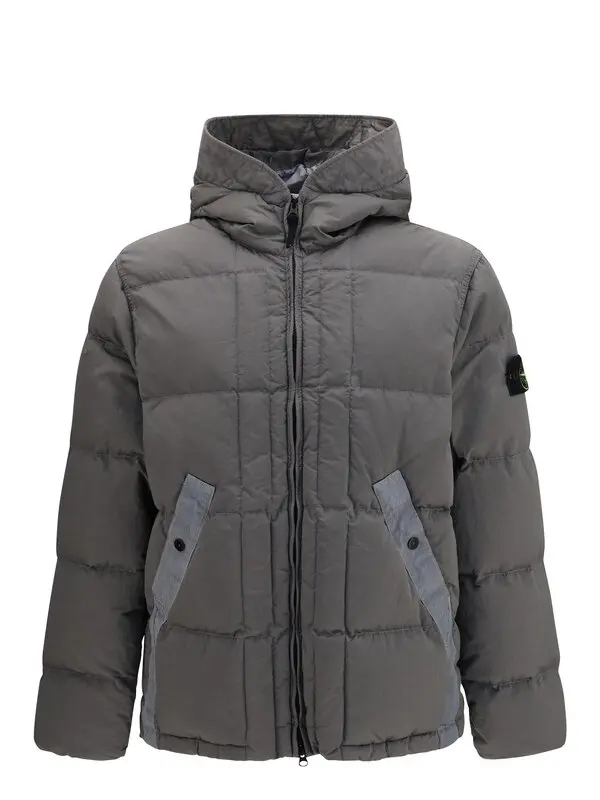 Stone Island Nylon Metal Hooded Puffer Jacket - Gray