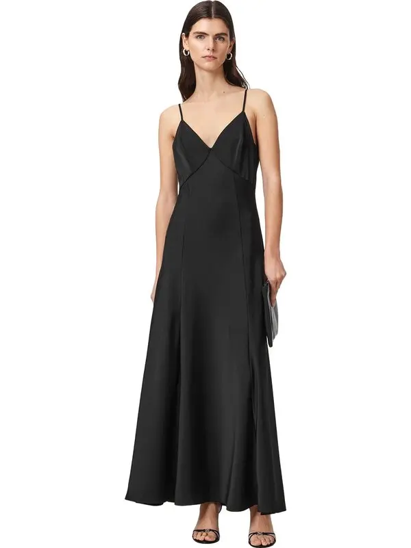 ALLSAINTS Irina Maxi Slip Dress - Black