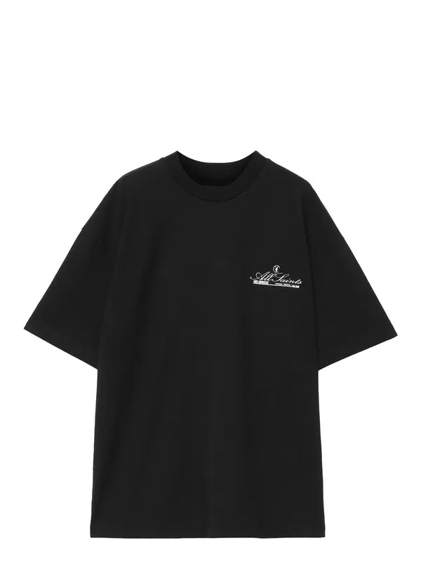 ALLSAINTS Skullcup La Oversized Soccer T-shirt - Black