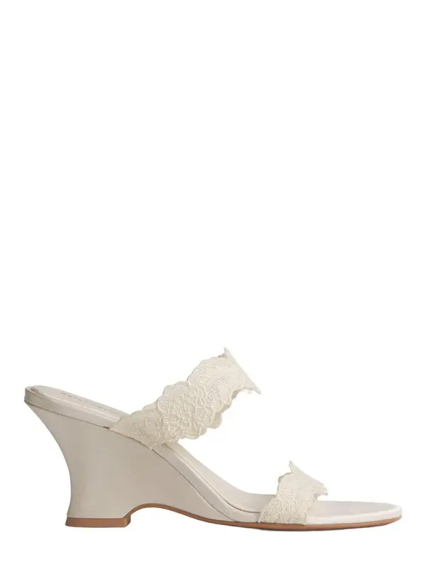 REFORMATION Fiorella Wedge Sandal - Ivory