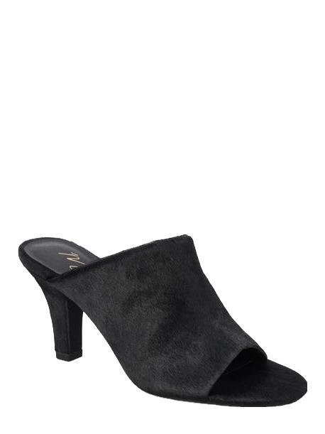 Matisse Dante Genuine Calf Hair Slide Sandal - Black