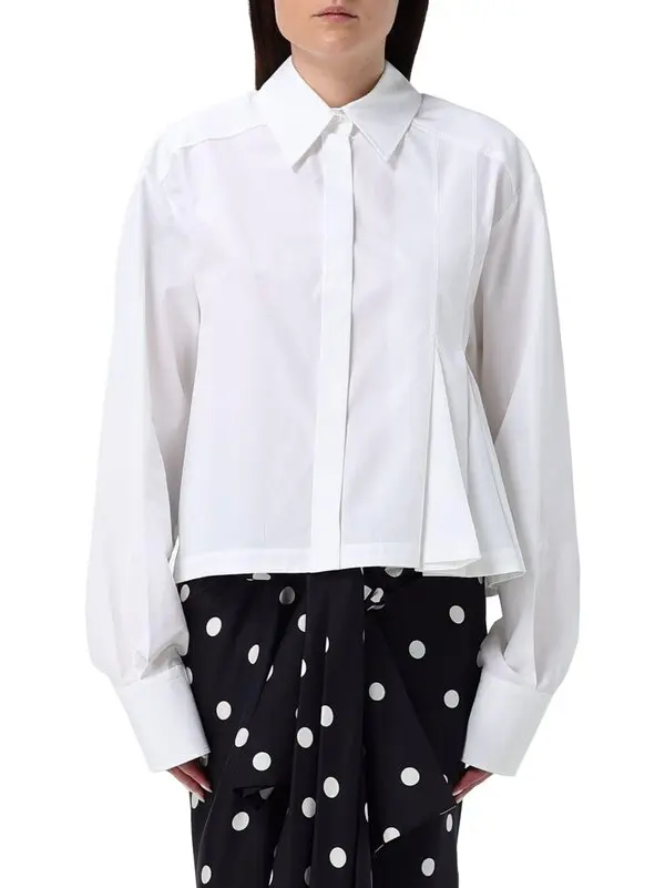 Sportmax Pleated Relaxed Fit Cotton Shirt - Black