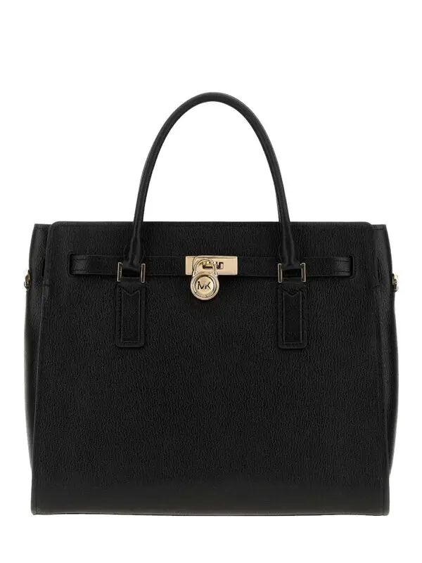 Michael Kors Hamilton Moderne Leather Tote - Black