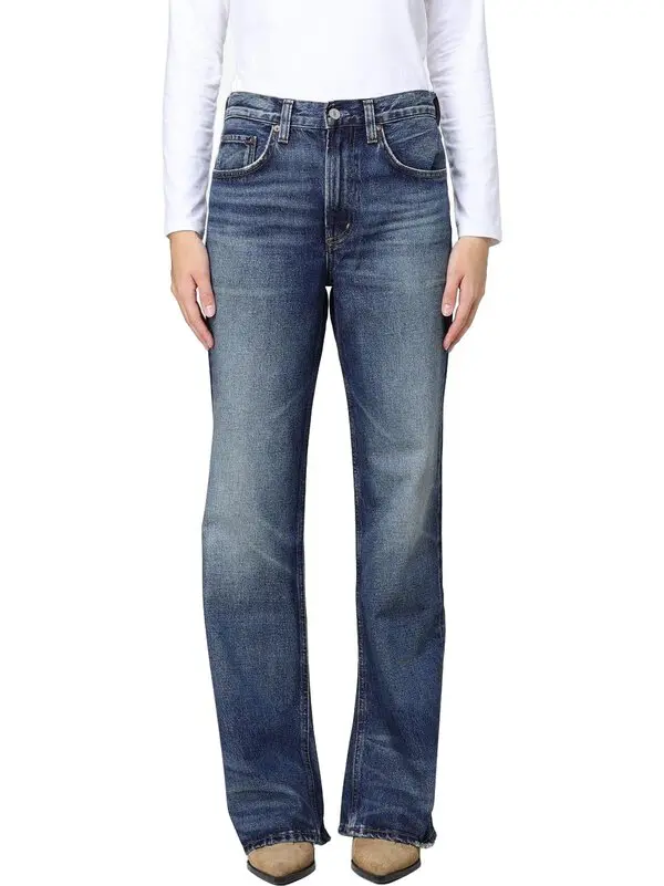 AGOLDE Kick High-waisted Five-pocket Flared Jeans - Denim