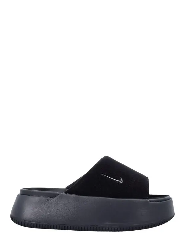 Nike Calm Elevation Wedge Mules With Platform Sole - Black