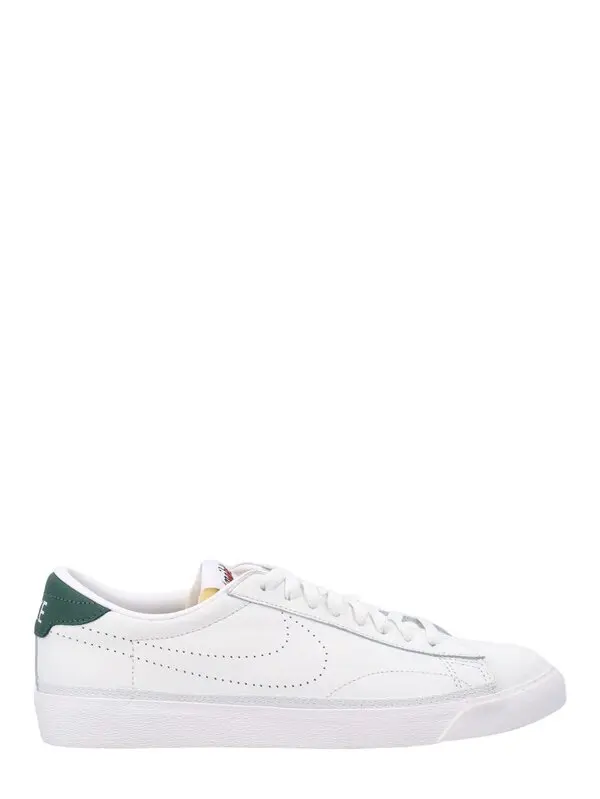 Nike Classic Ac Smooth Leather Trainers With Perforated Swoosh - White