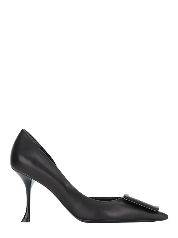 ROGER VIVIER Viv" In The City Leather High Stiletto Heel Pumps - Black