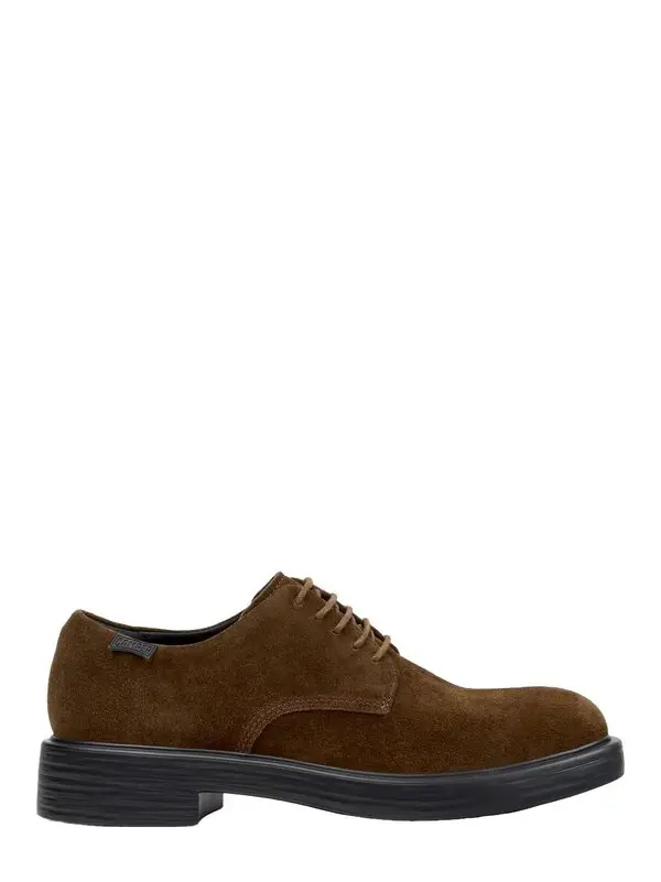 Camper Suede Derby Shoes With Xl Extralight Sole - Brown