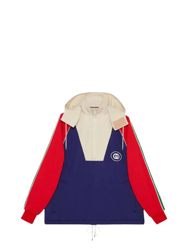 Gucci Logo Zip Up Jacket - Blue