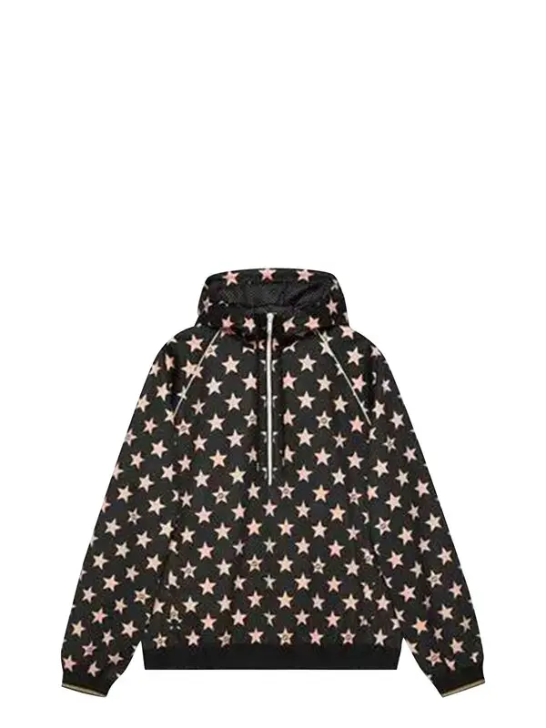 Gucci All Over Half Zip Jacket - Black