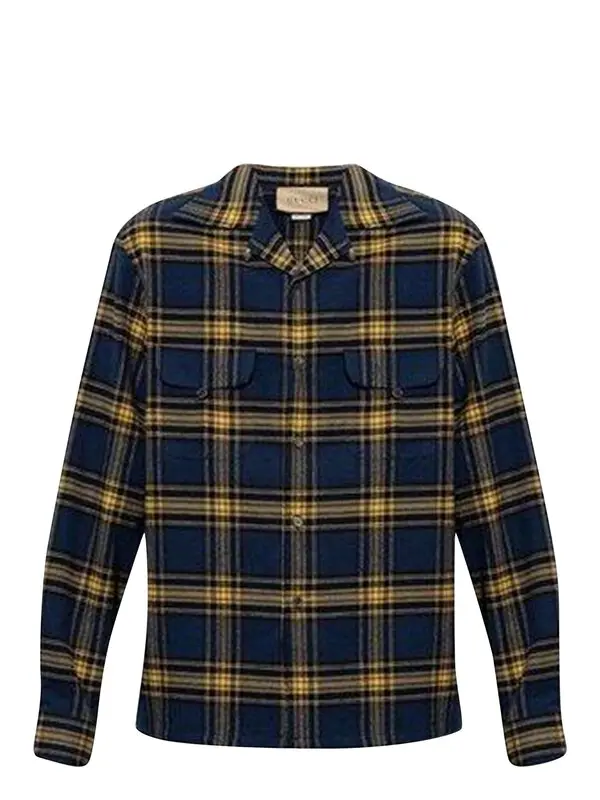 Gucci Checked Shirt - Blue
