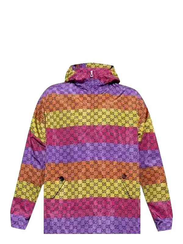 Gucci Gg Print Hooded Jacket - Multicolor