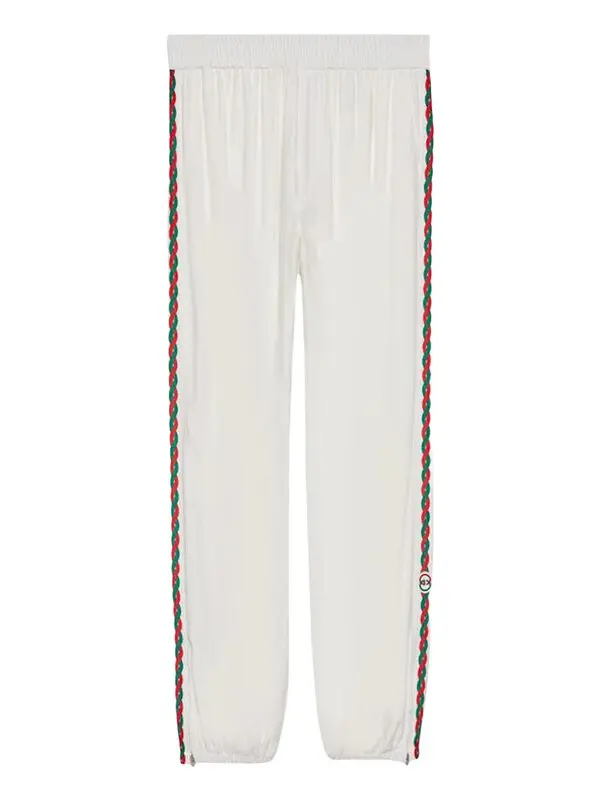 Gucci Interlocking G Embroidery Track Pants - White