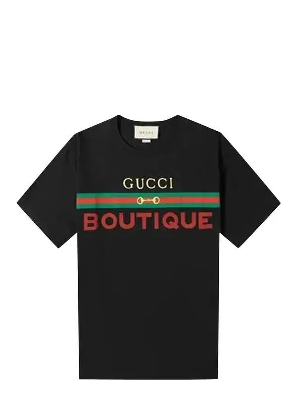 Gucci Boutique Print T-shirt - Black