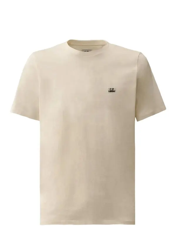 C.P. COMPANY T-shirt In Jersey 30/1 Con Patch Logo - White