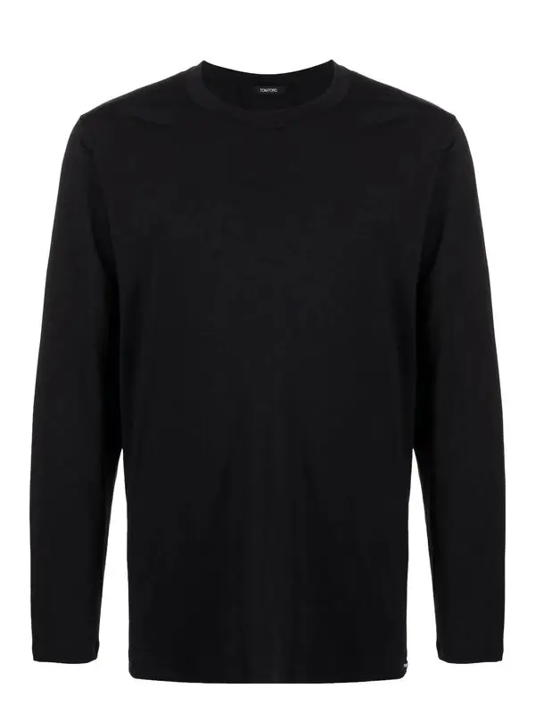 TOM FORD Long Sleeve Crew Neck T-shirt - Black