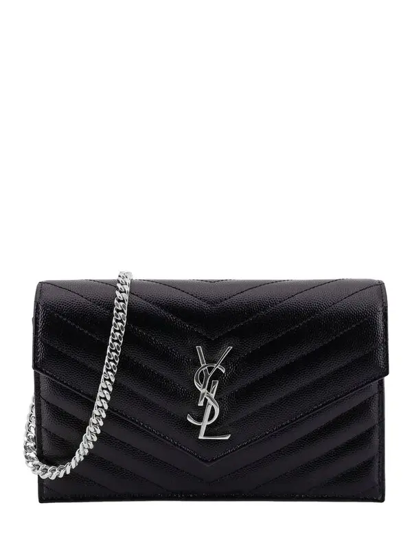 Saint Laurent Envelope Wallet Crossbody Bag With Chain Strap - Multicolor