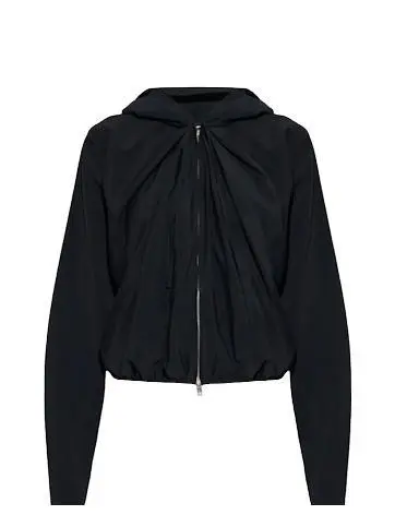 Alexander Wang Pleated Neckline Hoodie - Black