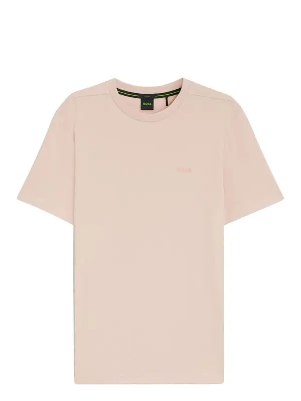 BOSS Stretch-cotton T-shirt With Logo Detail - Light Orange