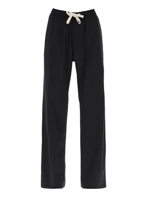 Palm Angels Wool Blend Trousers - Black