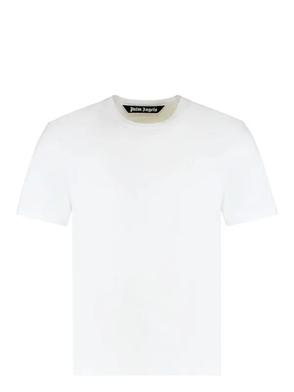 Palm Angels Set Of Three Cotton T-shirts - White