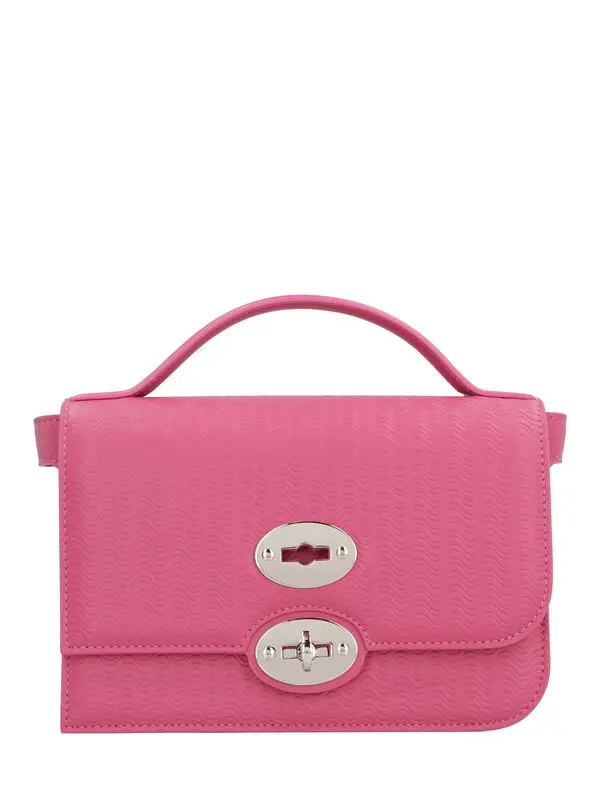 ZANELLATO Ella Leather Handbag With Turn Lock Closure - Fuchsia