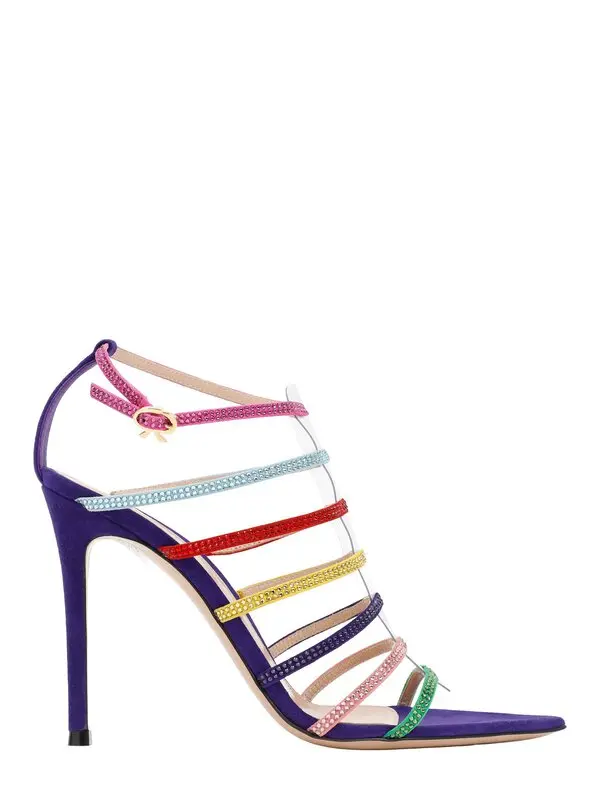 GIANVITO ROSSI Mirage 105mm Crystal-embellished Sandals - Multicolor