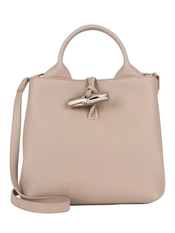 Longchamp Le Roseau S Handbag In Leather - Beige
