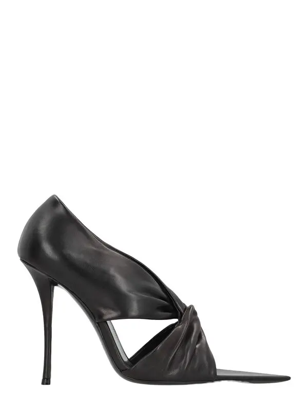 Saint Laurent Giannutri Leather Pumps With Knot Detailing - Black