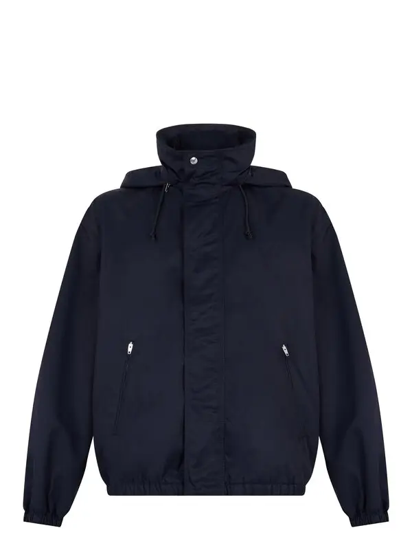 Celine Windbreaker Jacket In Twill - Blue