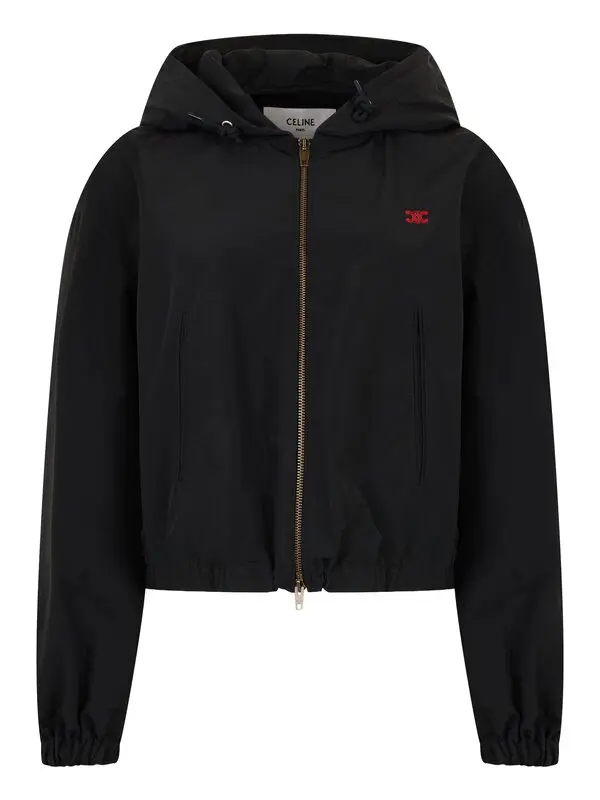 Celine Short Technical Fabric Windbreaker Jacket - Black