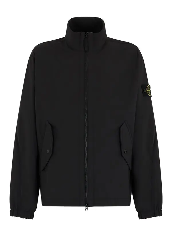 Stone Island Technical Zip-up Windbreaker Jacket - Black
