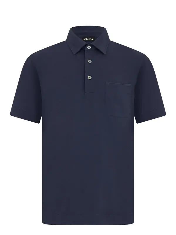 Zegna Classic Pocket Polo Shirt For - Blue