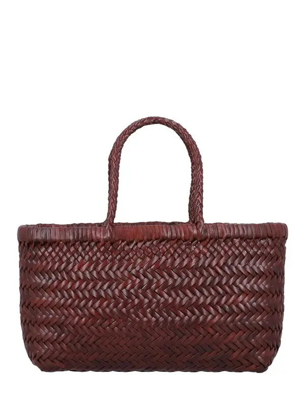Dragon Diffusion Woven Leather Tote Bag - Brown